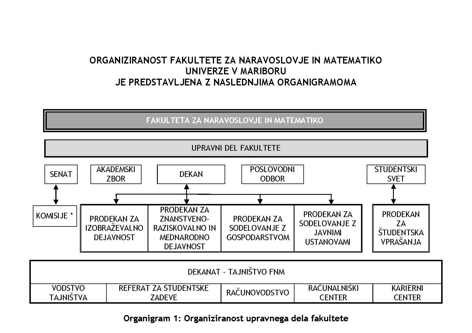 Organigram | Fakulteta za naravoslovje in matematiko